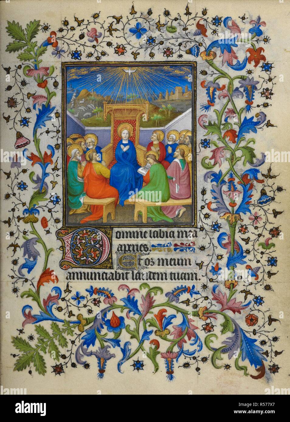 Office of the Holy Spirit. Pentecost. Text with decorated initial 'D ...