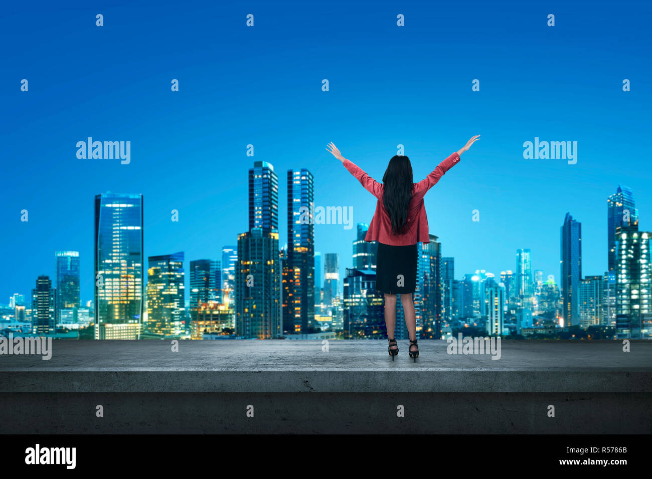 Standing on a roof of a tall building hi-res stock photography and ...