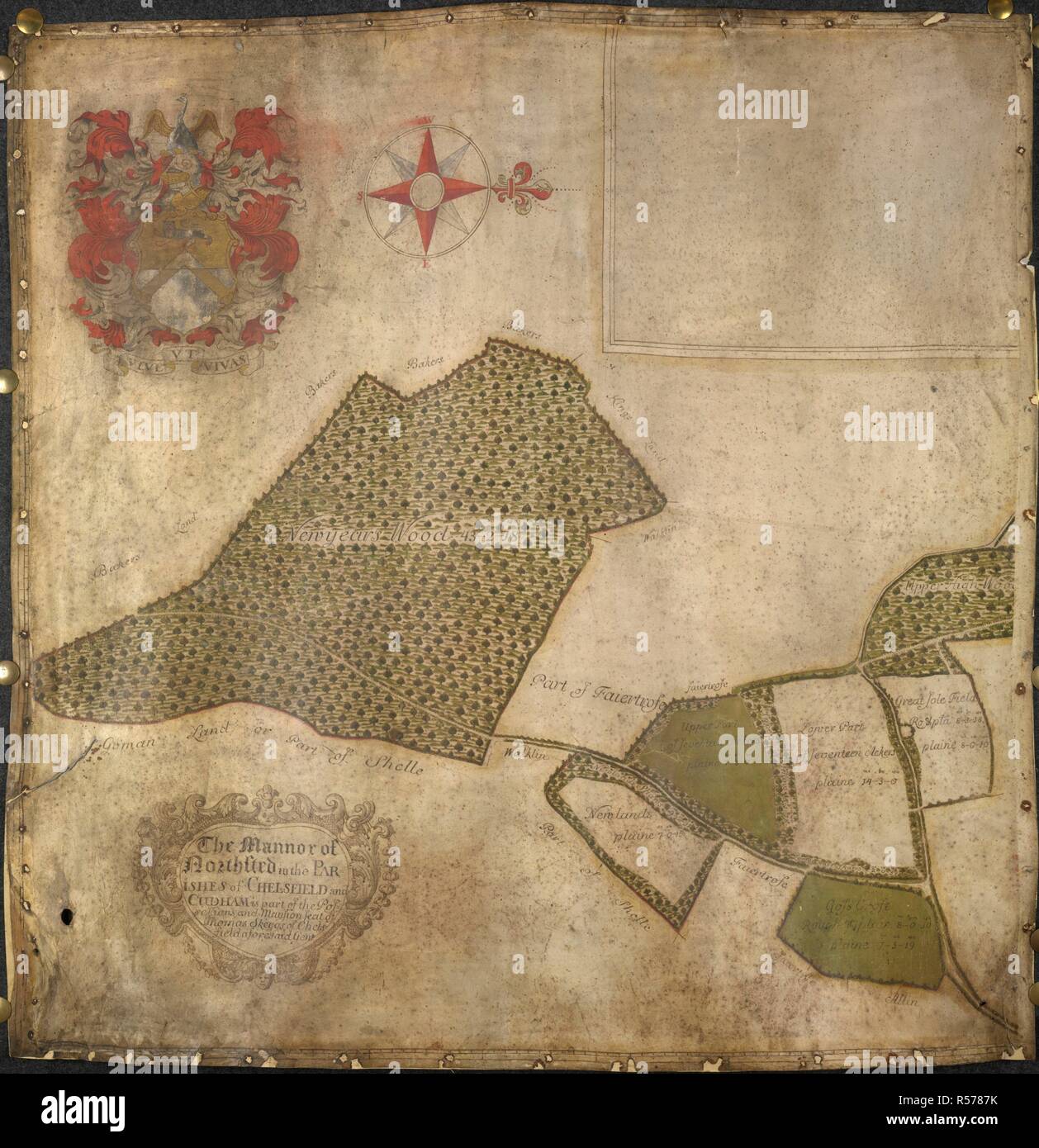 Map of the manor of Northsted. England; 1717. [Whole map] Map of the ...