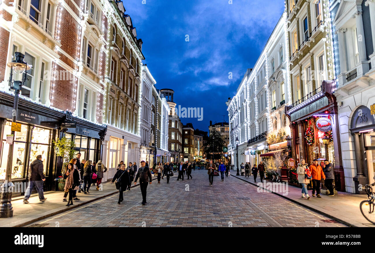 King Street Covent Garden at Night London UK Stock Photo - Alamy