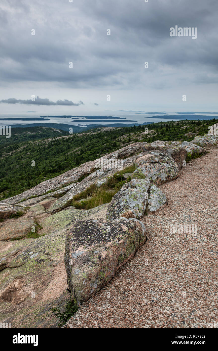 View from Cadillac Mountain in Acadia NP Stock Photo - Alamy