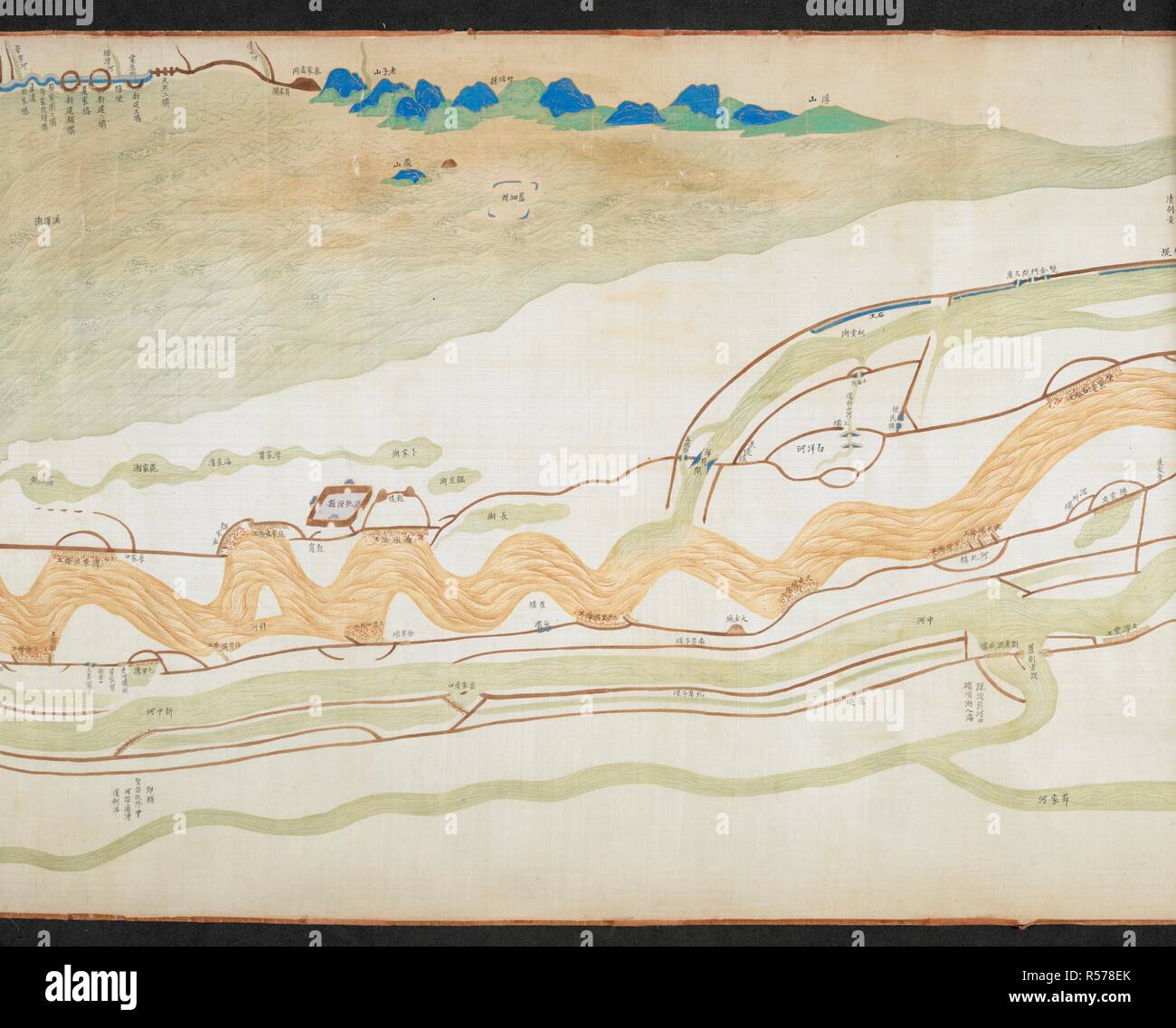 A section from an eighteenth century picture map which shows the whole ...