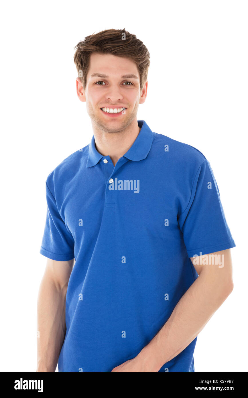 Portrait Of A Confident Male Janitor Stock Photo - Alamy