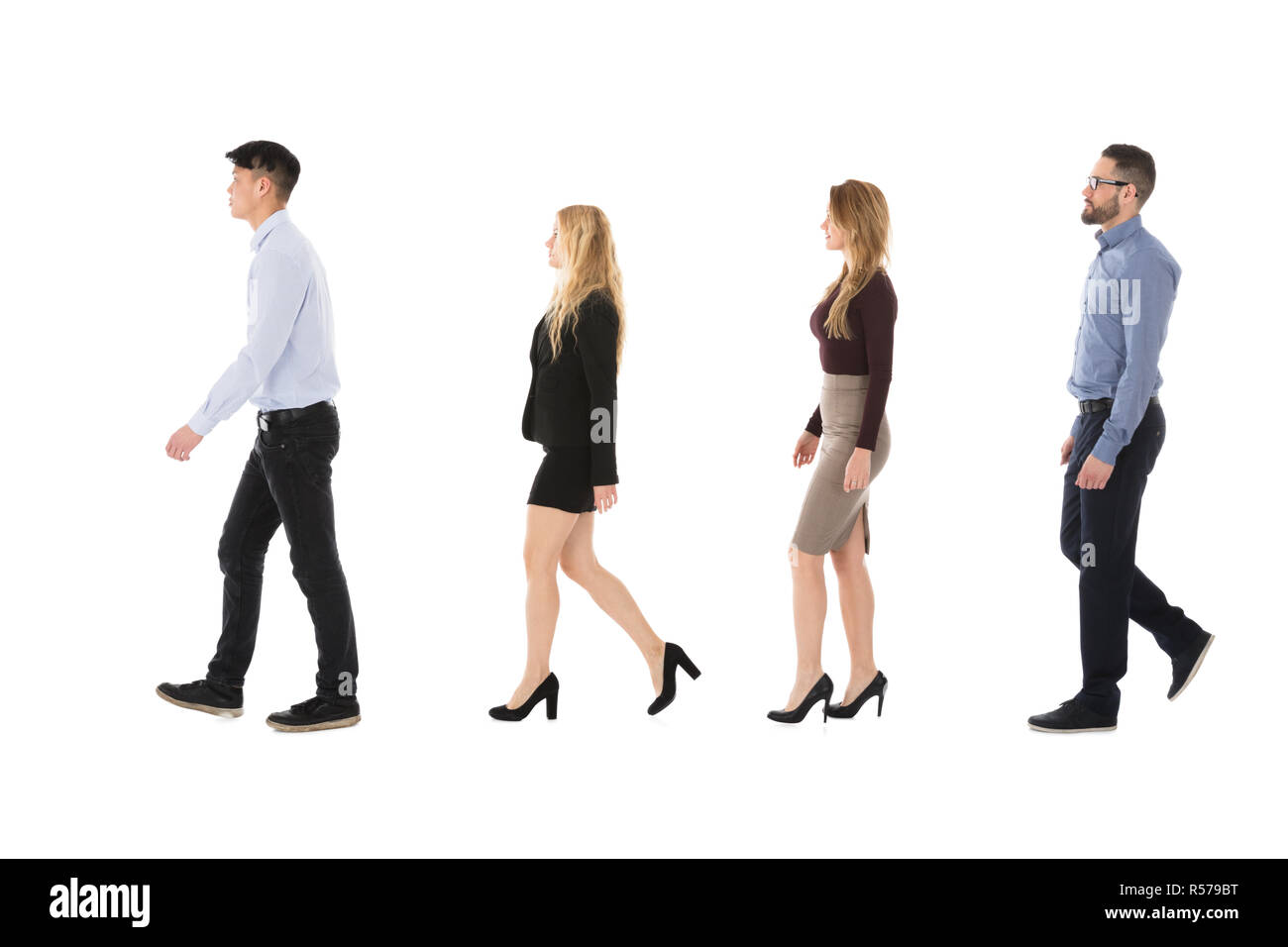 College Students Walking Side