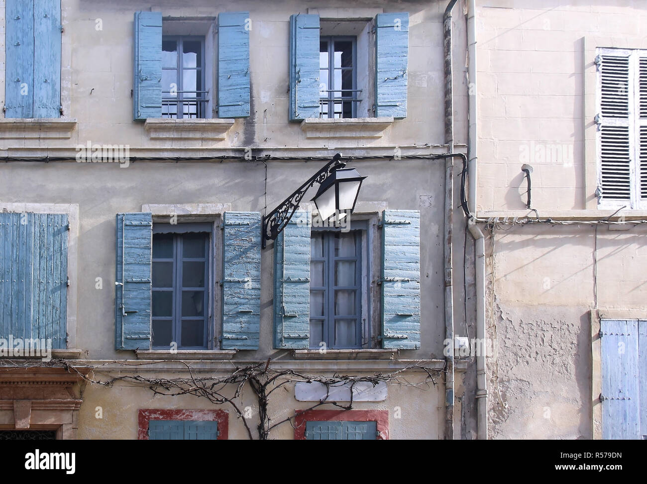 Old facade windows Stock Photo - Alamy