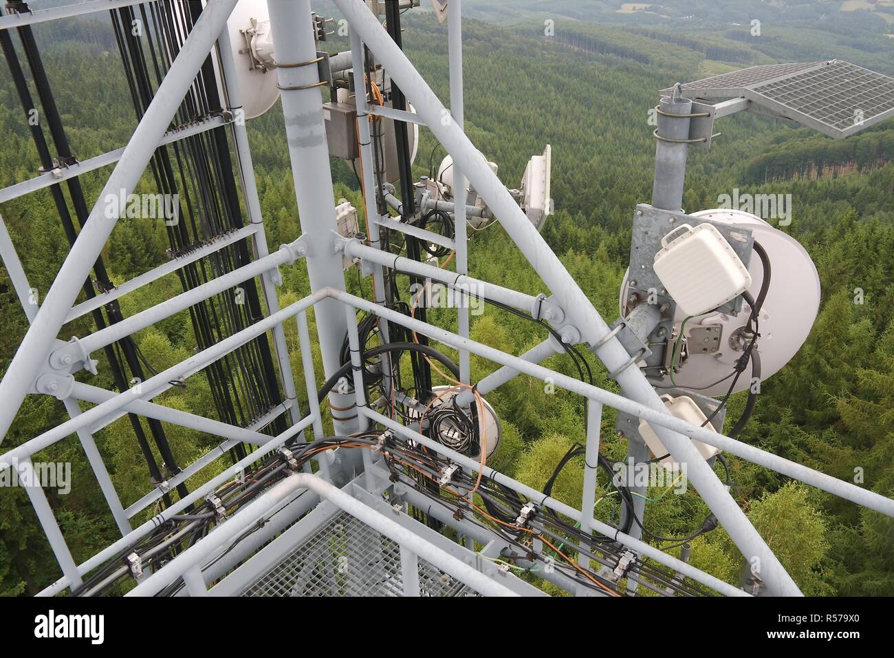 Transmitter station detail Stock Photo - Alamy