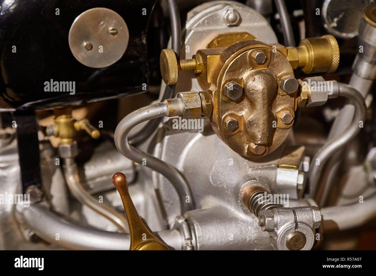 Vintage Boat Engine Stock Photo - Alamy