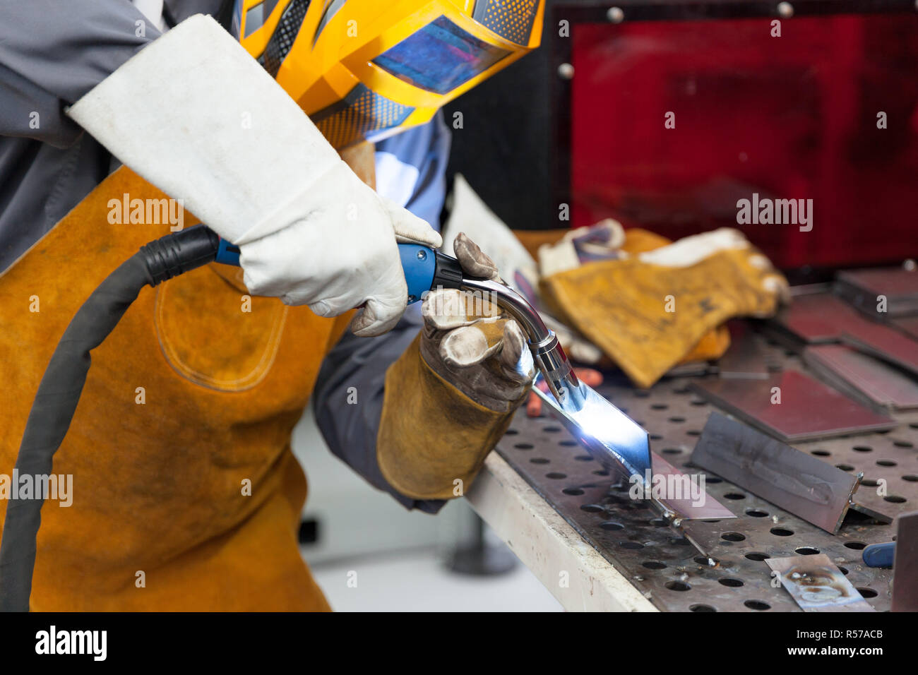Welder in action. Welding Stock Photo - Alamy