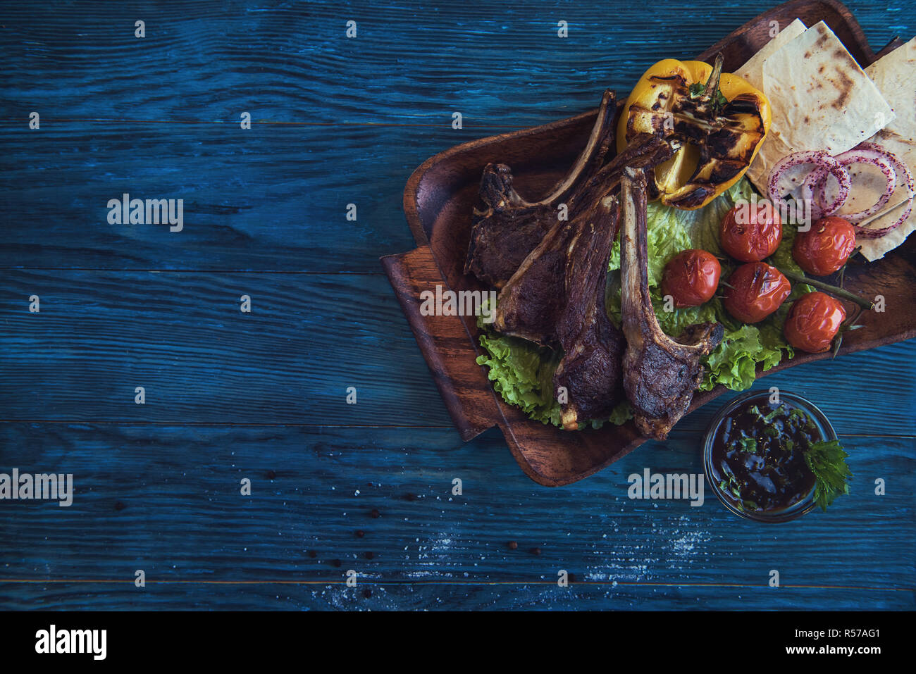 Grilled lamb meat Stock Photo - Alamy