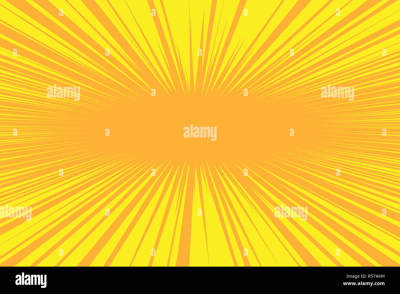 Orange rays pop art comic background Stock Photo - Alamy