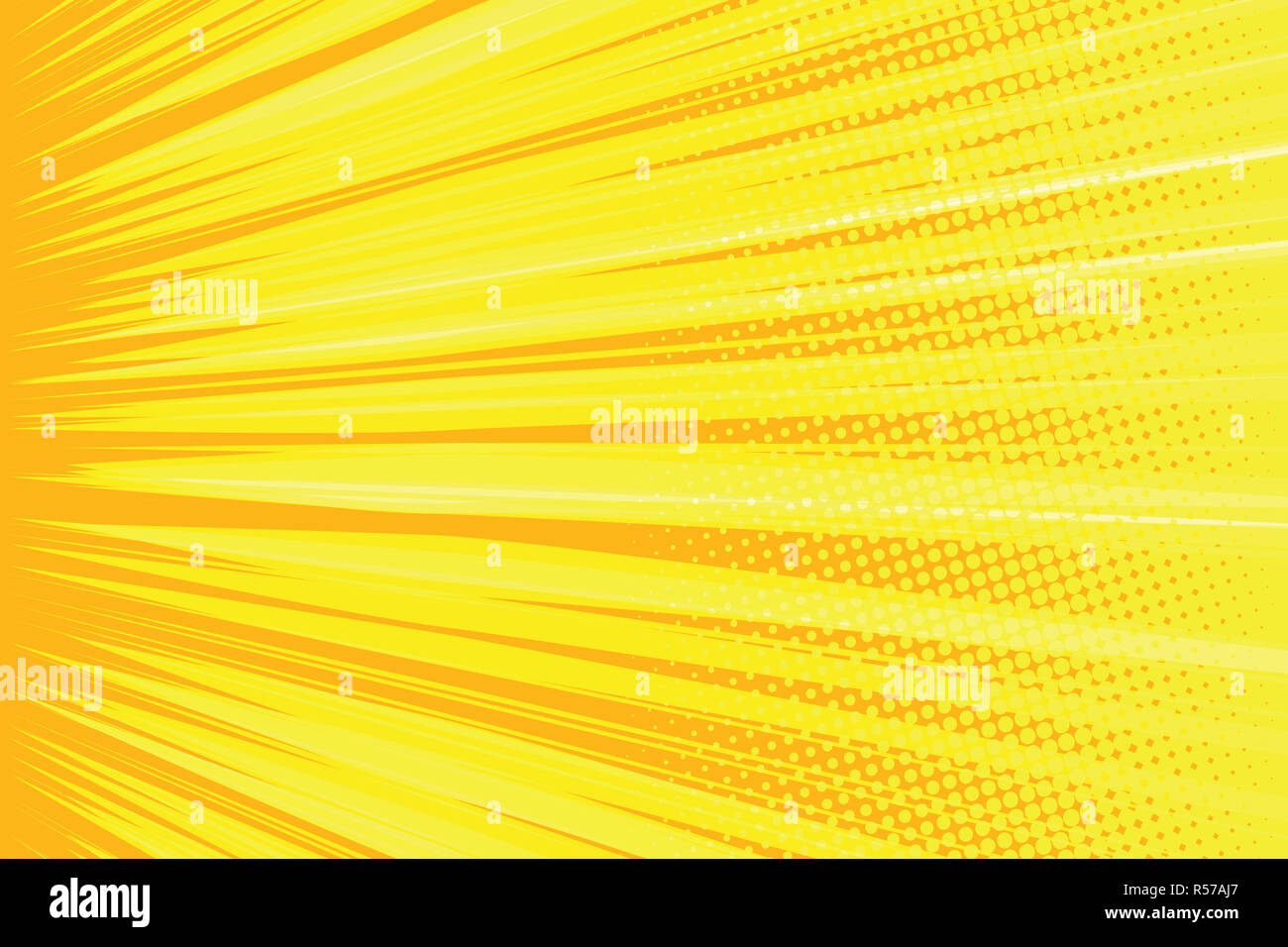 Orange rays pop art comic background Stock Photo - Alamy