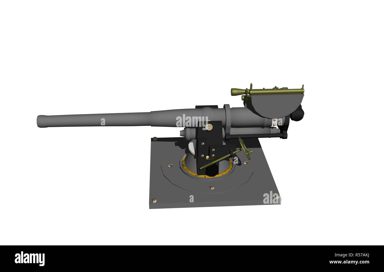 Gun cannon turret Cut Out Stock Images & Pictures - Alamy