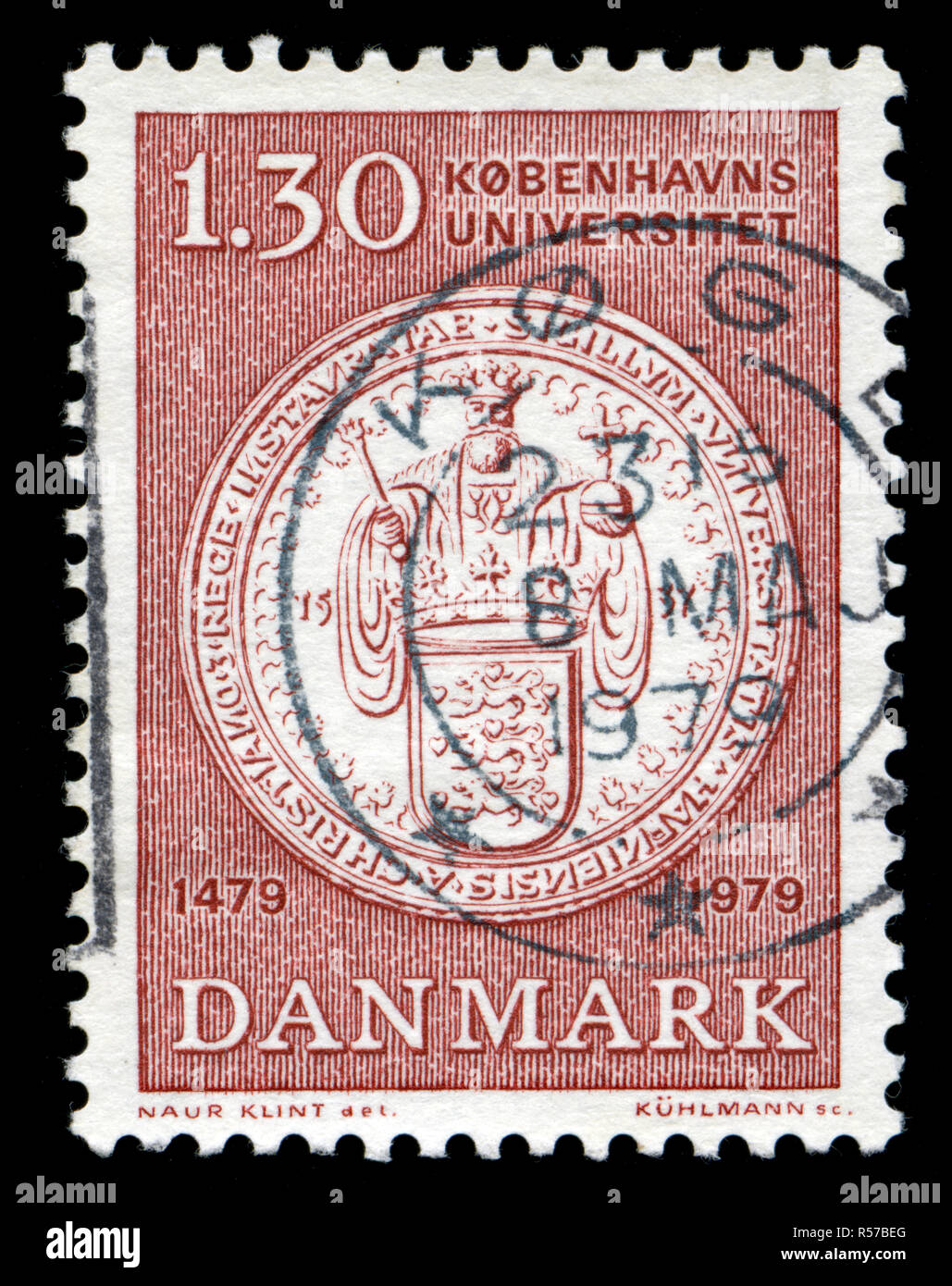 Postage stamp from Denmark in the Copenhagen University - 500th.Anniv ...