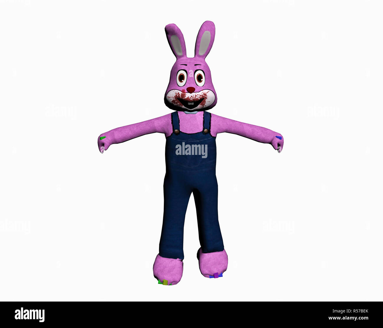 horror cartoon bunny isolated Stock Photo - Alamy