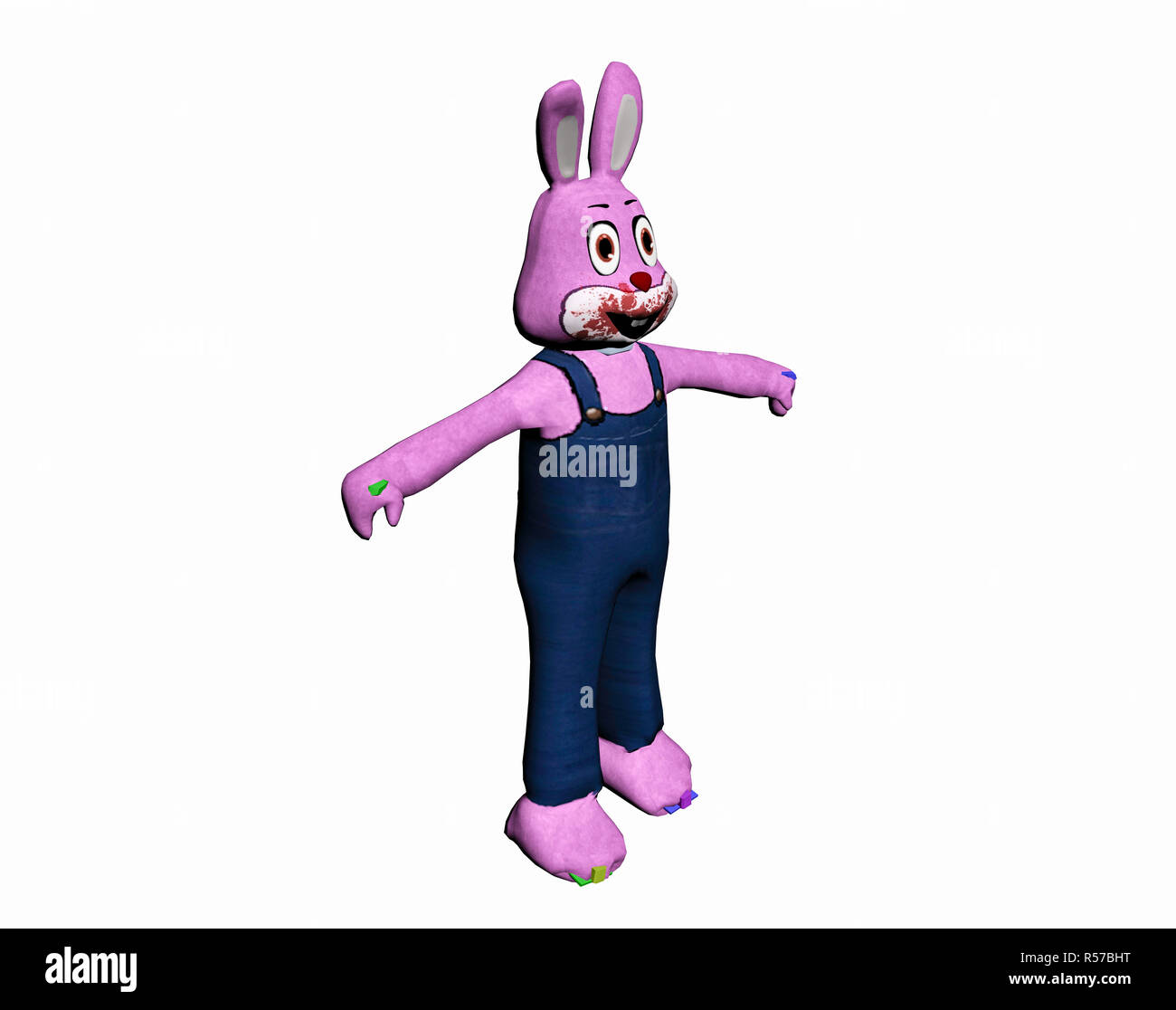 horror cartoon bunny isolated Stock Photo - Alamy