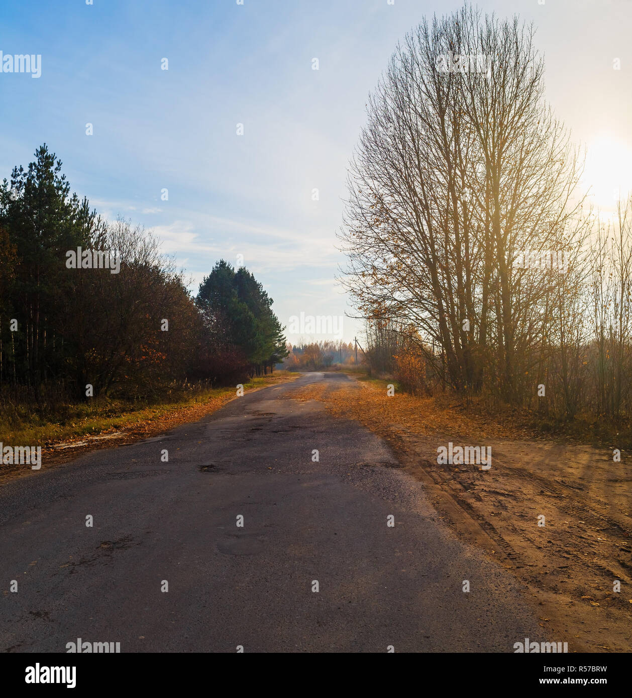 Road in the countryside Stock Photo - Alamy