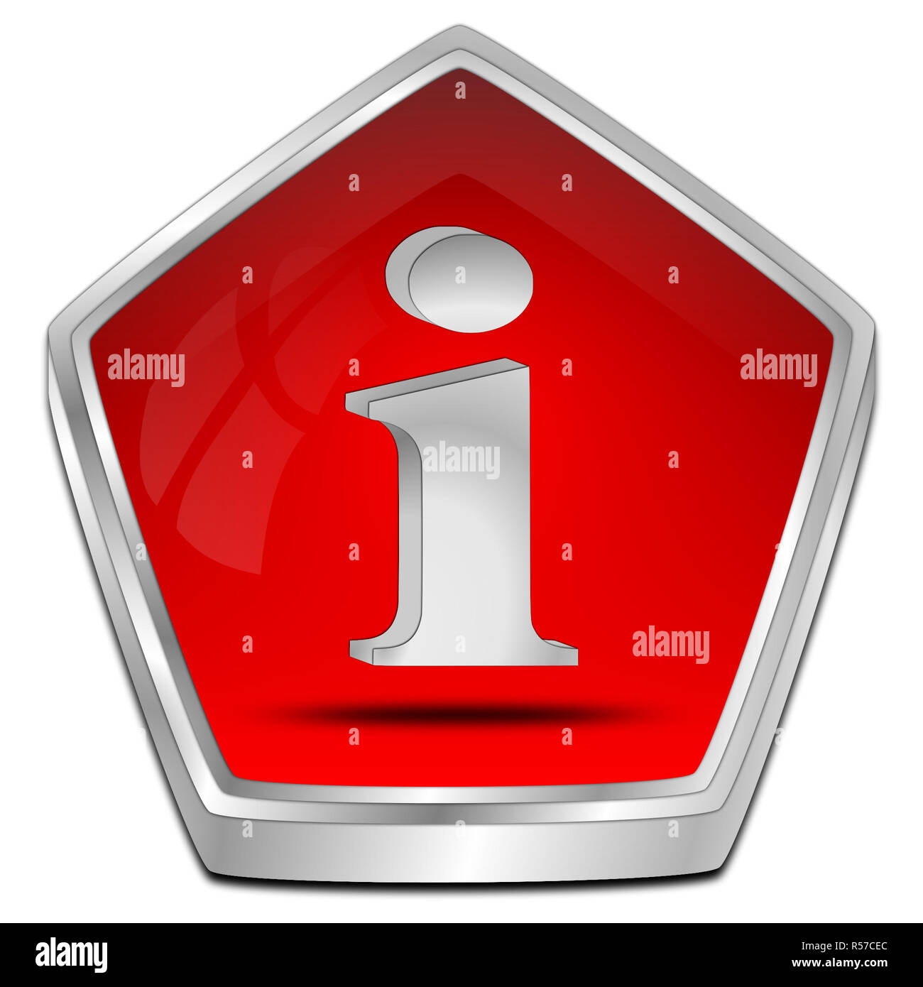 red Information Button - 3D illustration Stock Photo - Alamy