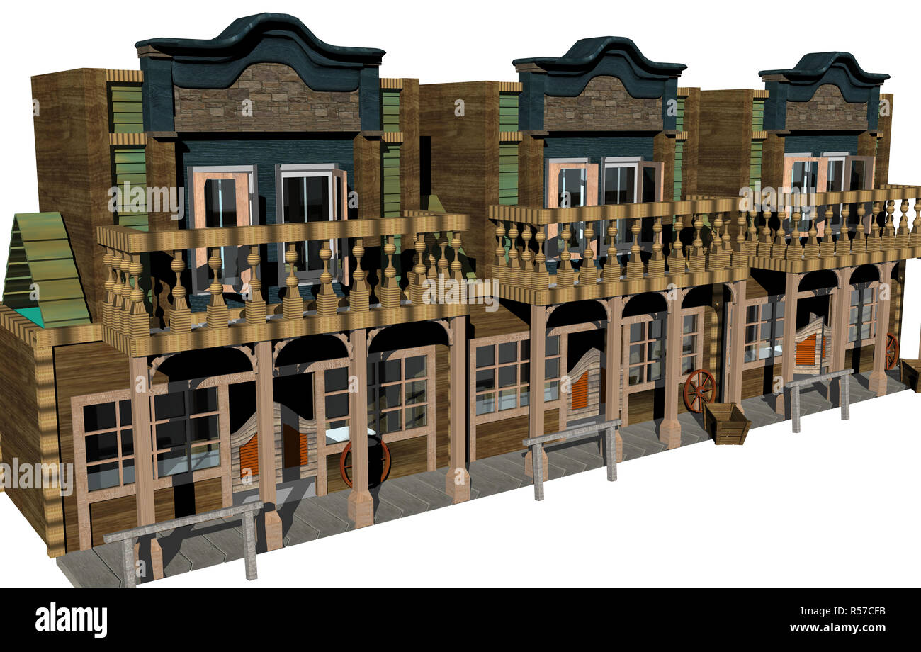 western city street train in the wild west Stock Photo - Alamy