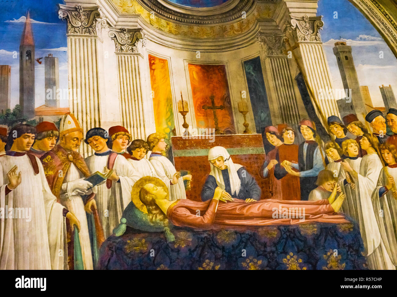 Funeral Saint Fina Medieval Renaissance Fresco Collegiate Church of ...