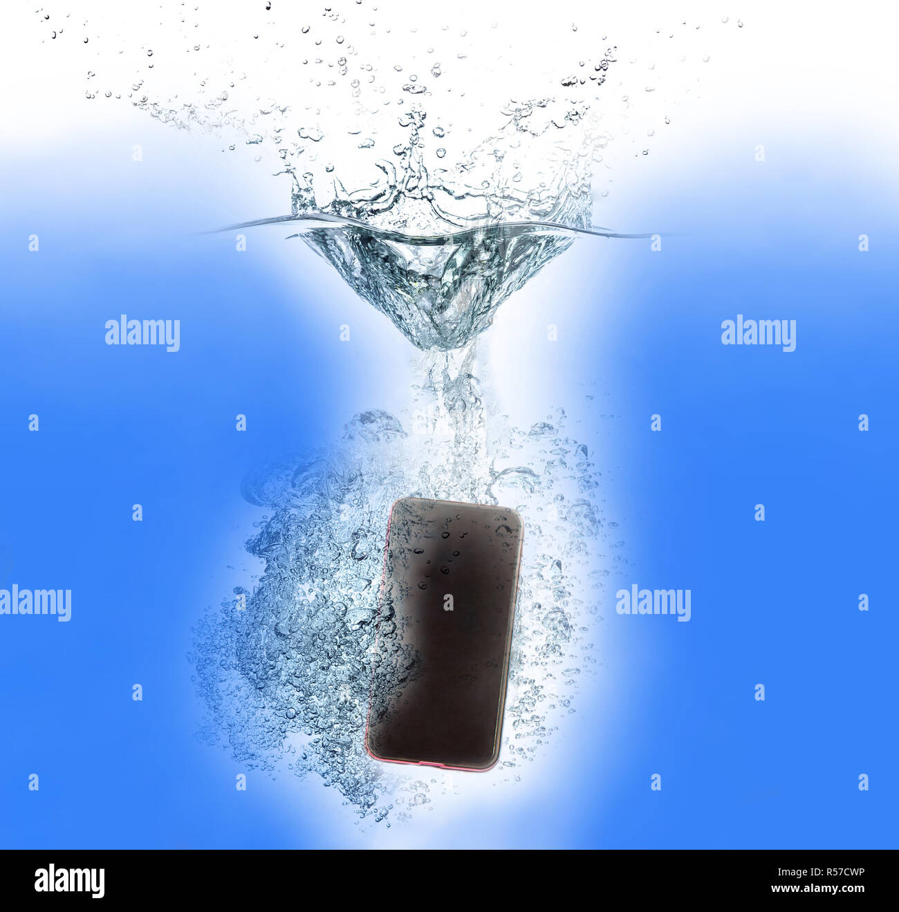 Mobile Phone Splashing Into Water Stock Photo - Alamy