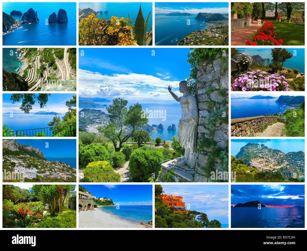 Capri, beautiful and famous island in the Mediterranean Sea Coast ...
