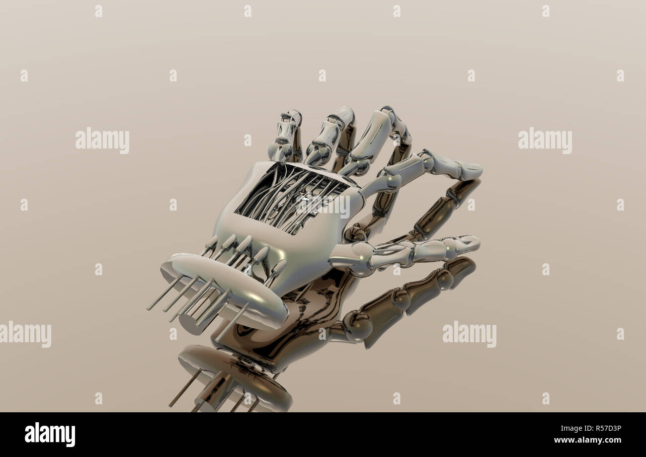 robotic hand with skin cover Stock Photo - Alamy