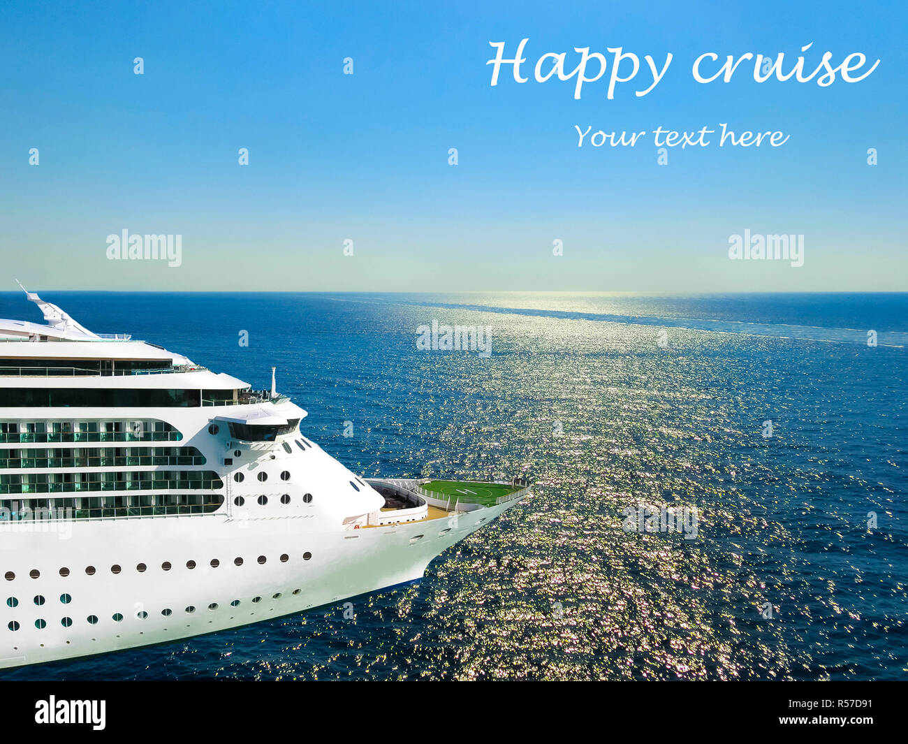 Cruise ship in open water side view Stock Photo - Alamy