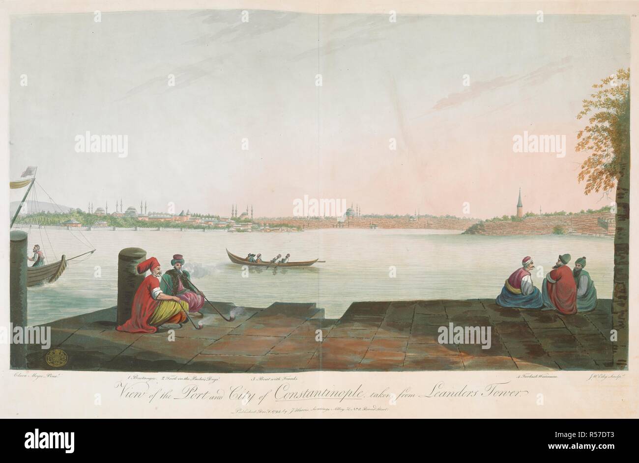 A view of the Port and City of Constantinople taken from Leanders Tower ...