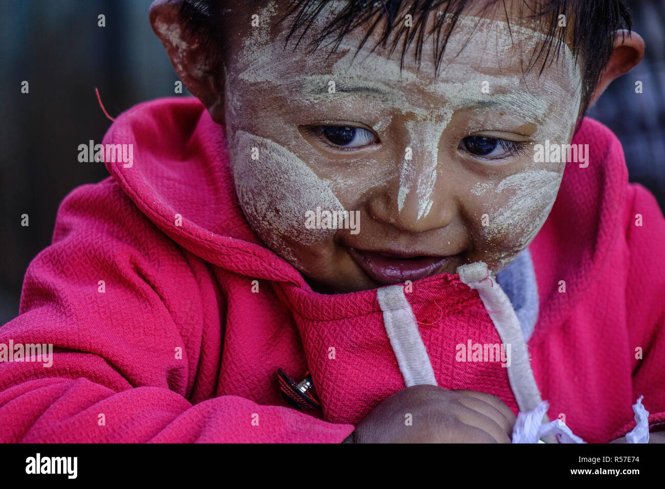 Taunggyi, Myanmar - Feb 8, 2018. Portrait of Burmese boy in Taunggyi ...
