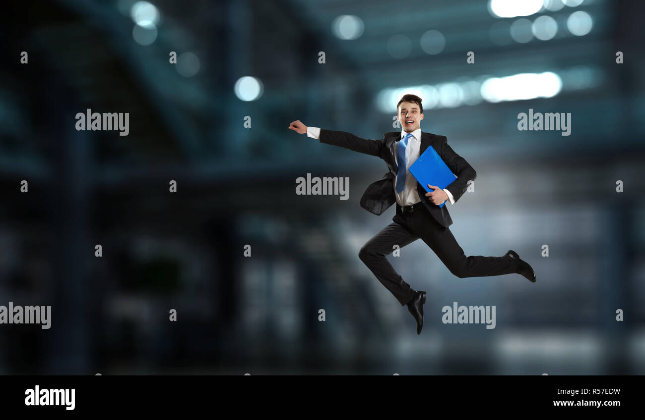 His active life position. Mixed media Stock Photo - Alamy