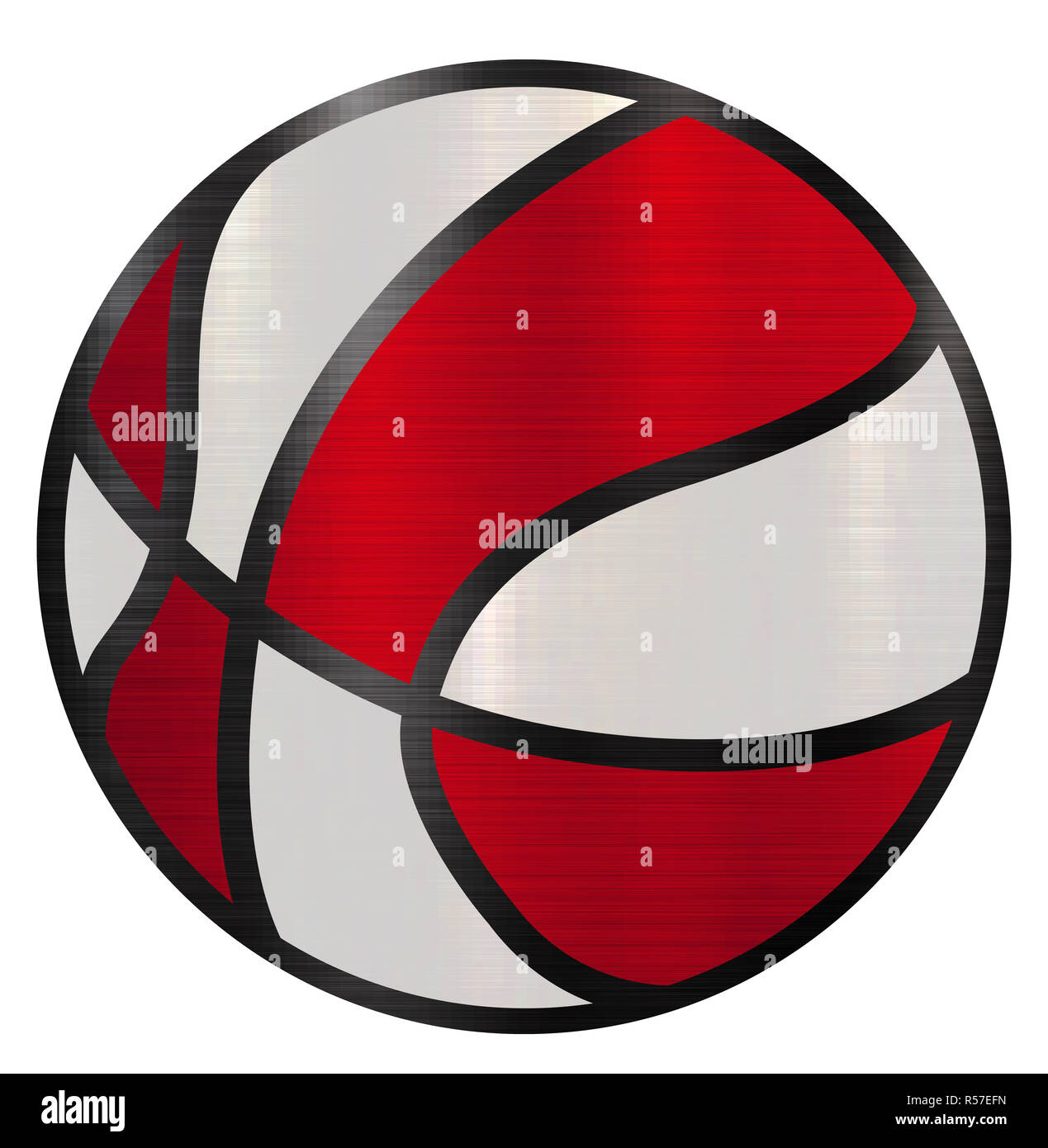ball basketball sport sphere red white color Stock Photo - Alamy