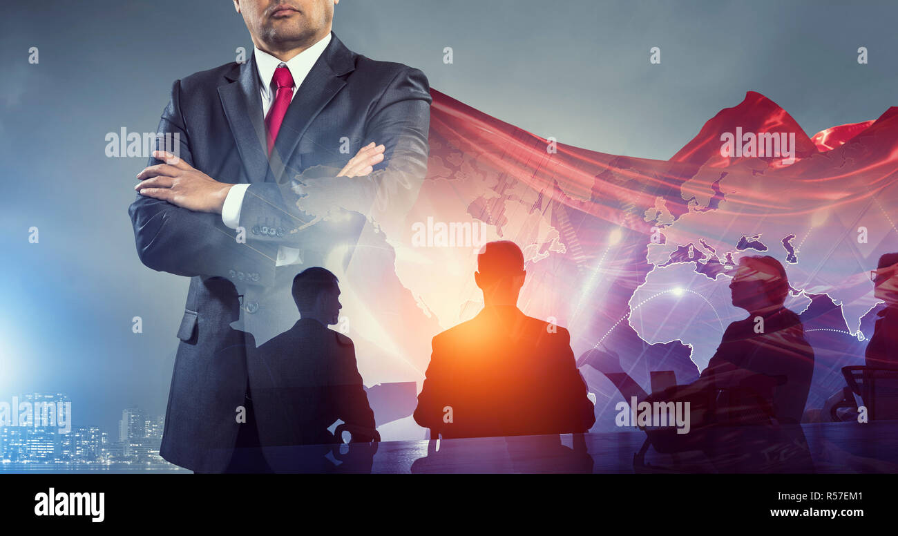 Building his super team Stock Photo - Alamy
