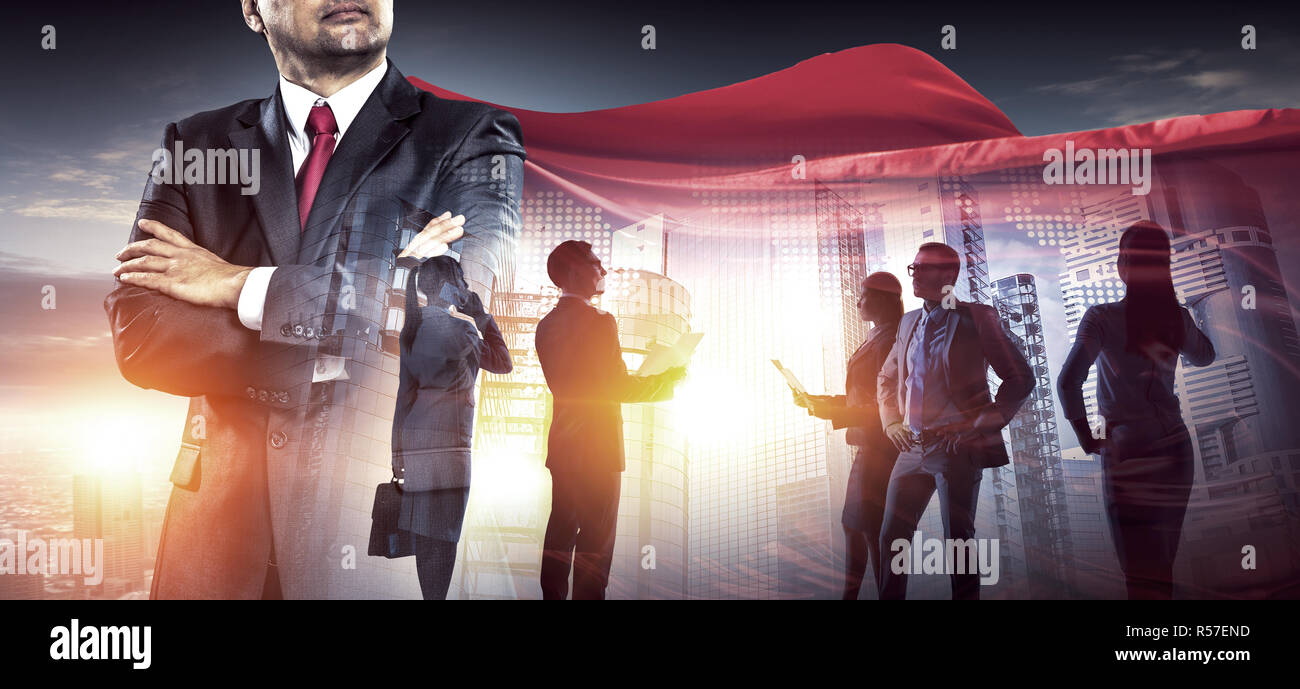 Building his super team Stock Photo - Alamy