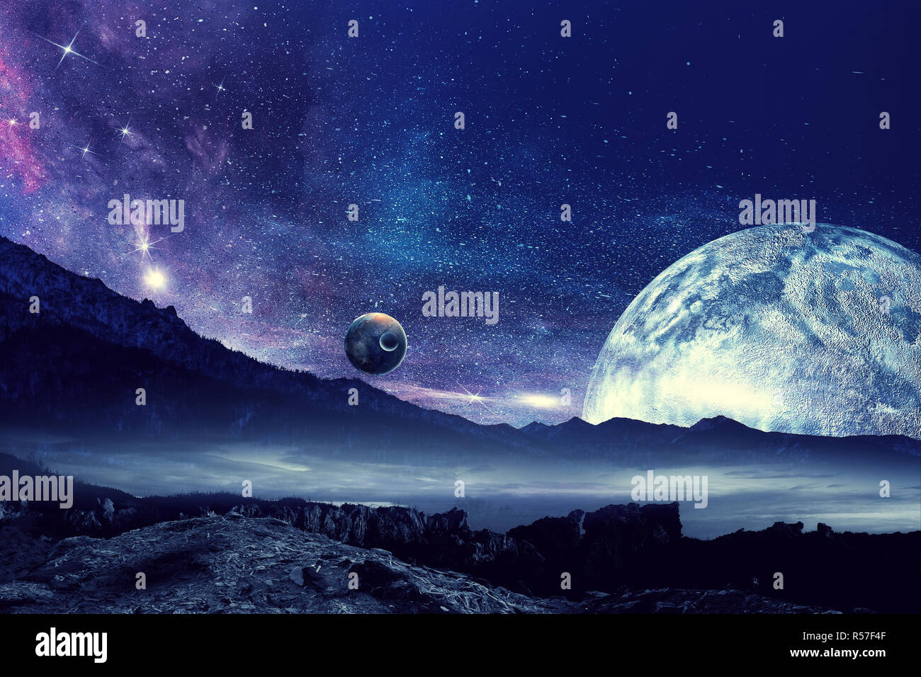 Space planets and nature Stock Photo - Alamy