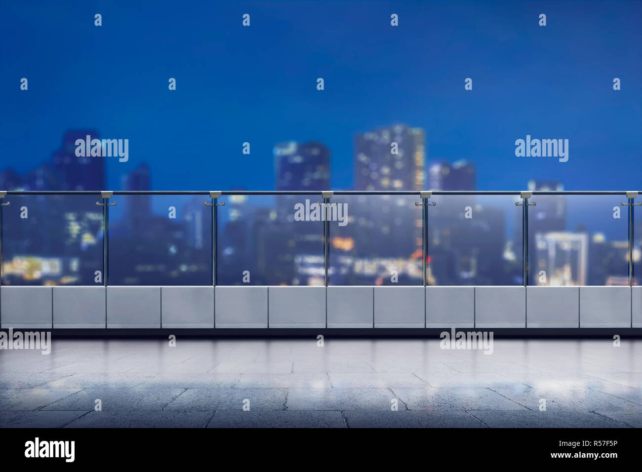 Empty terrace of modern office building Stock Photo - Alamy