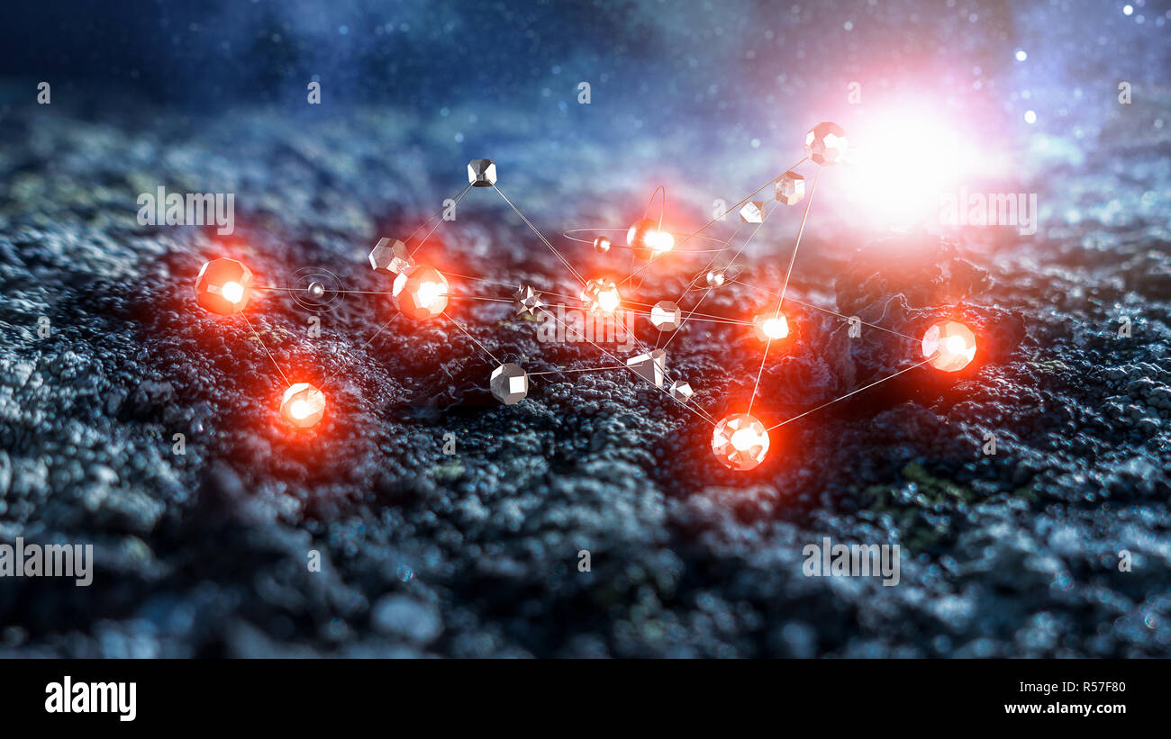 Wireless interaction and connection. Mixed media Stock Photo - Alamy