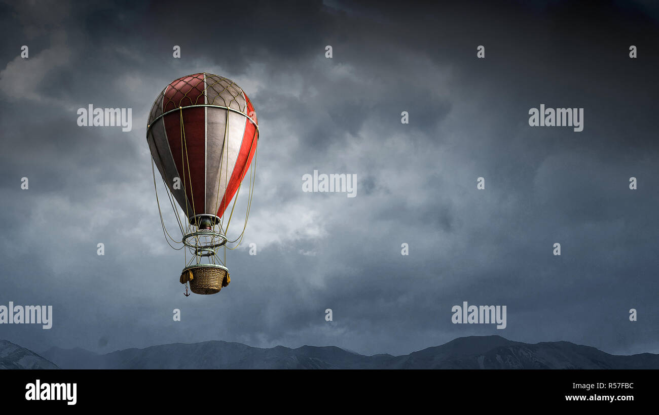 Hot air balloon storm clouds hi-res stock photography and images - Alamy