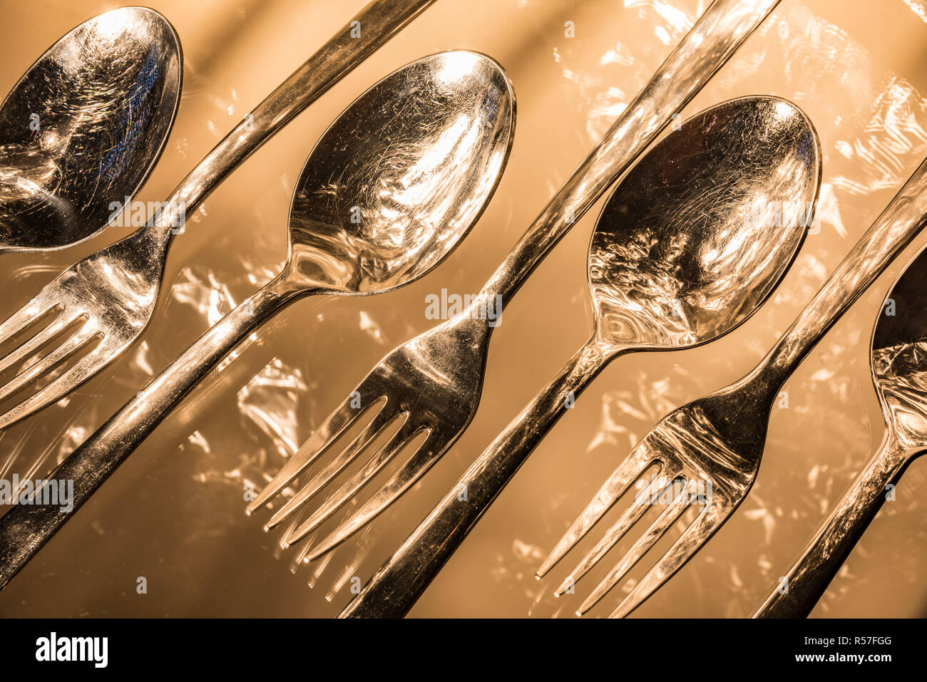 Silver spoon reflections hi-res stock photography and images - Alamy