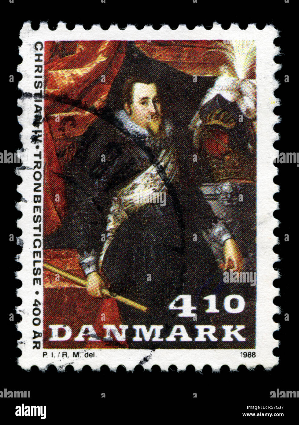 Postage stamp from Denmark in the King Christian IV - 125th.Anniv. of ...