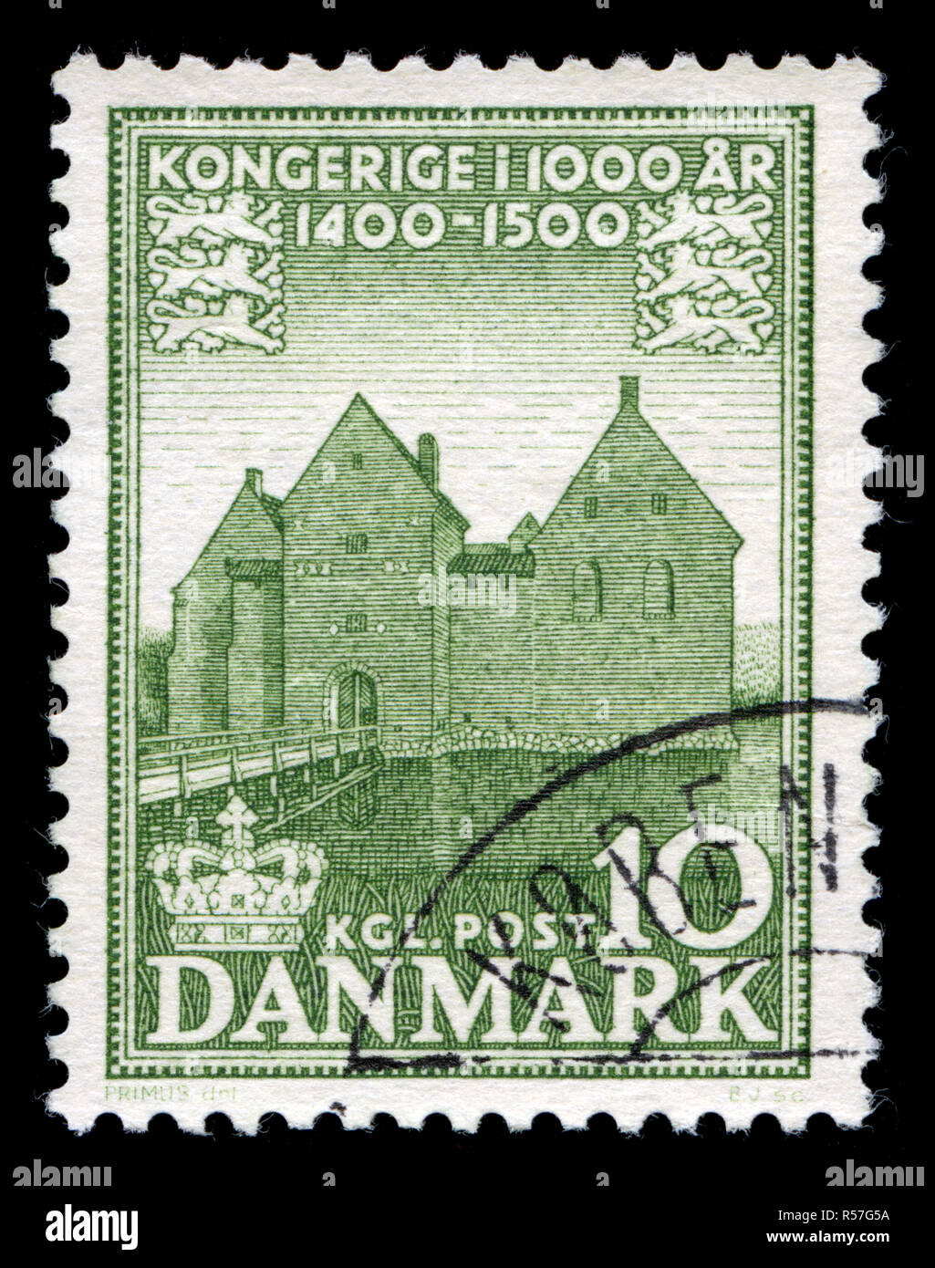 Postmarked stamp from Denmark in the Kingdom Denmark series issued in ...