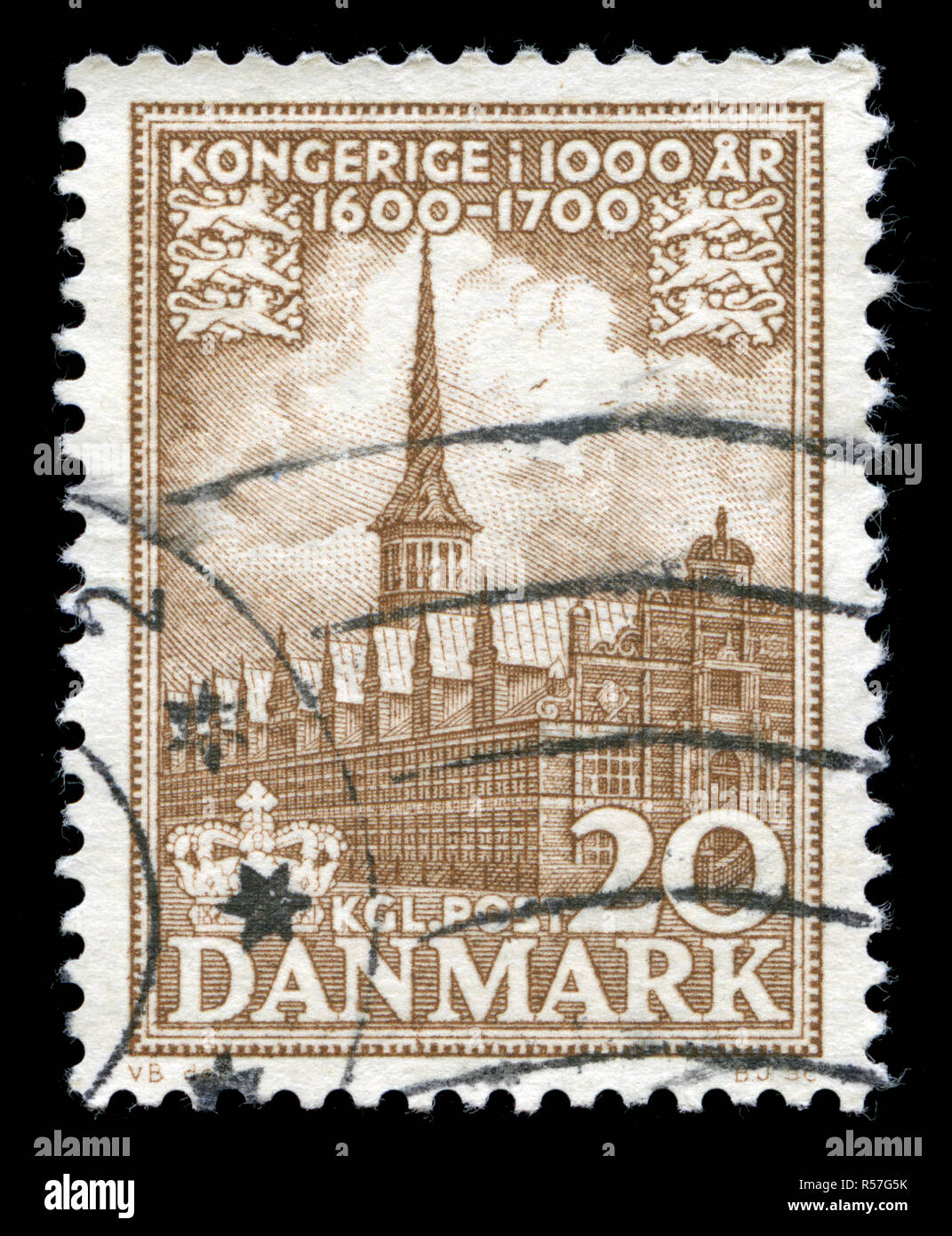 Postmarked stamp from Denmark in the Kingdom Denmark series issued in ...