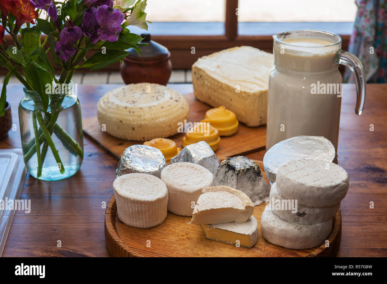 Set of different cheese Stock Photo - Alamy