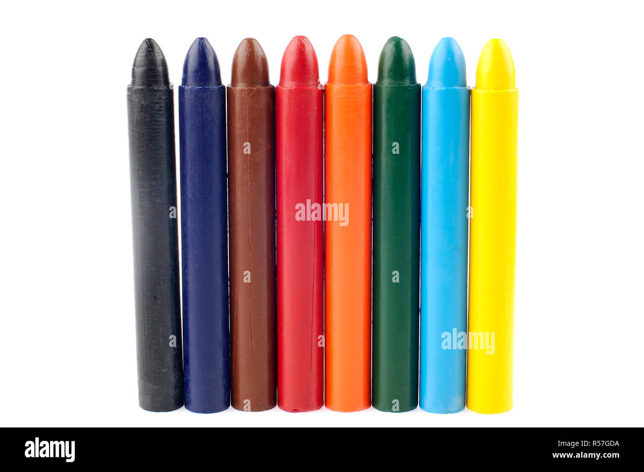 Eight Wax Crayons Stock Photo - Alamy