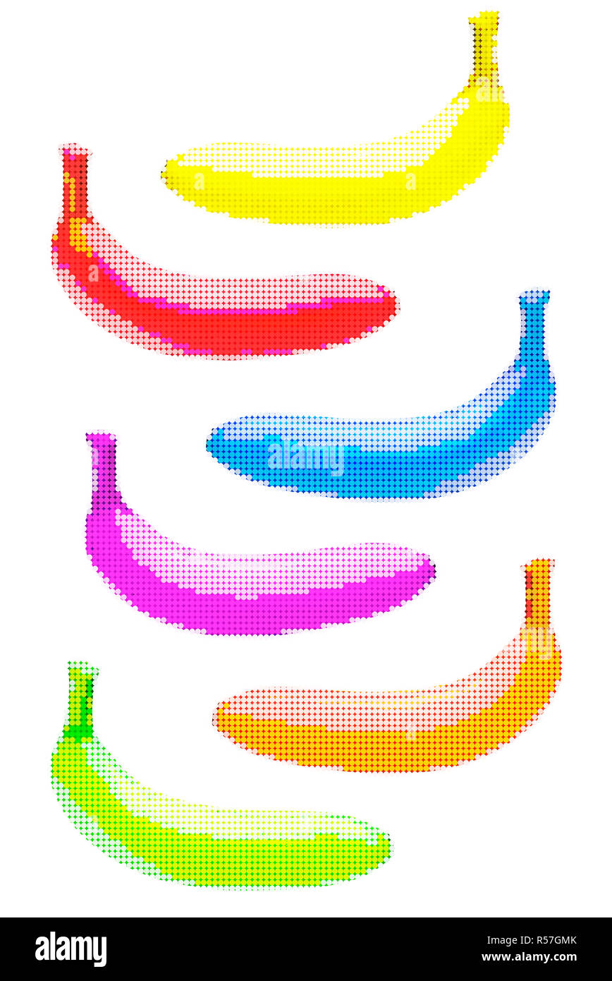 bananas colorful colors concept Stock Photo - Alamy