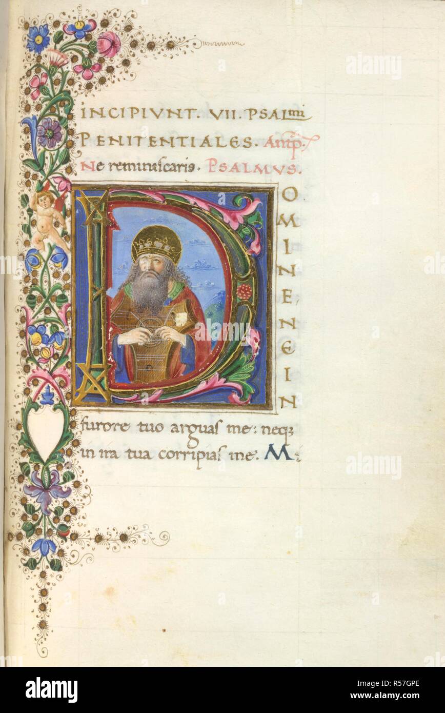 King david illuminated manuscript hi-res stock photography and images ...