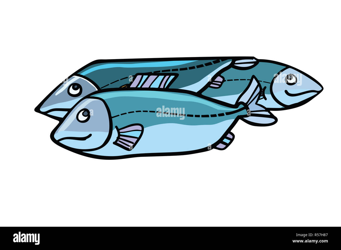 Fish food illustration Stock Photo - Alamy