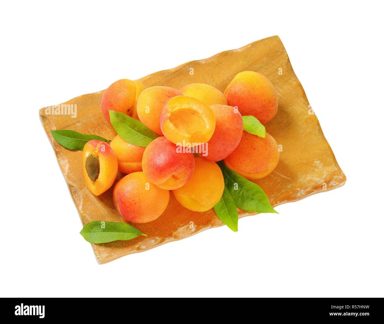Fresh apricots top view Cut Out Stock Images & Pictures - Alamy