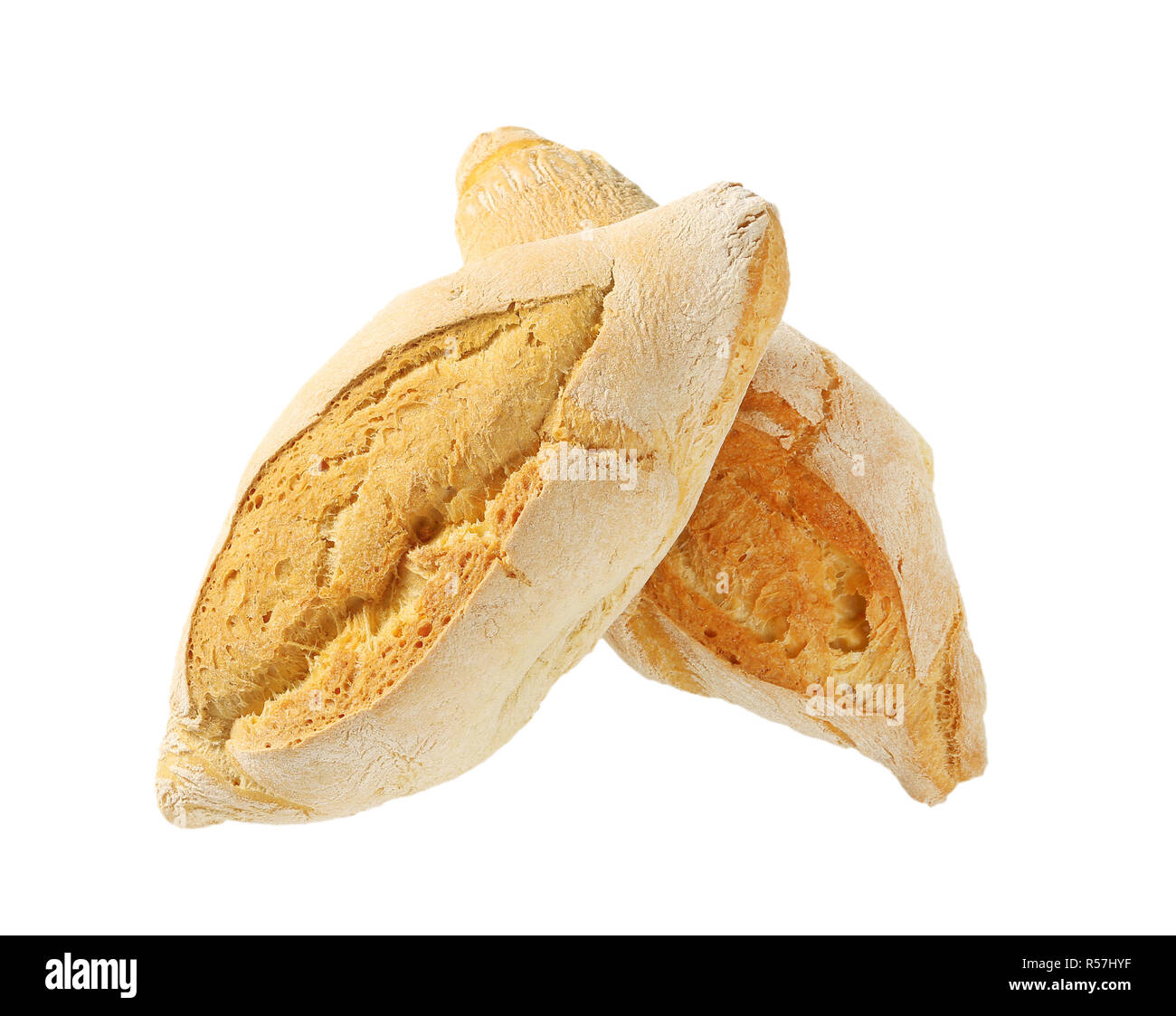 two rustic bread rolls Stock Photo - Alamy