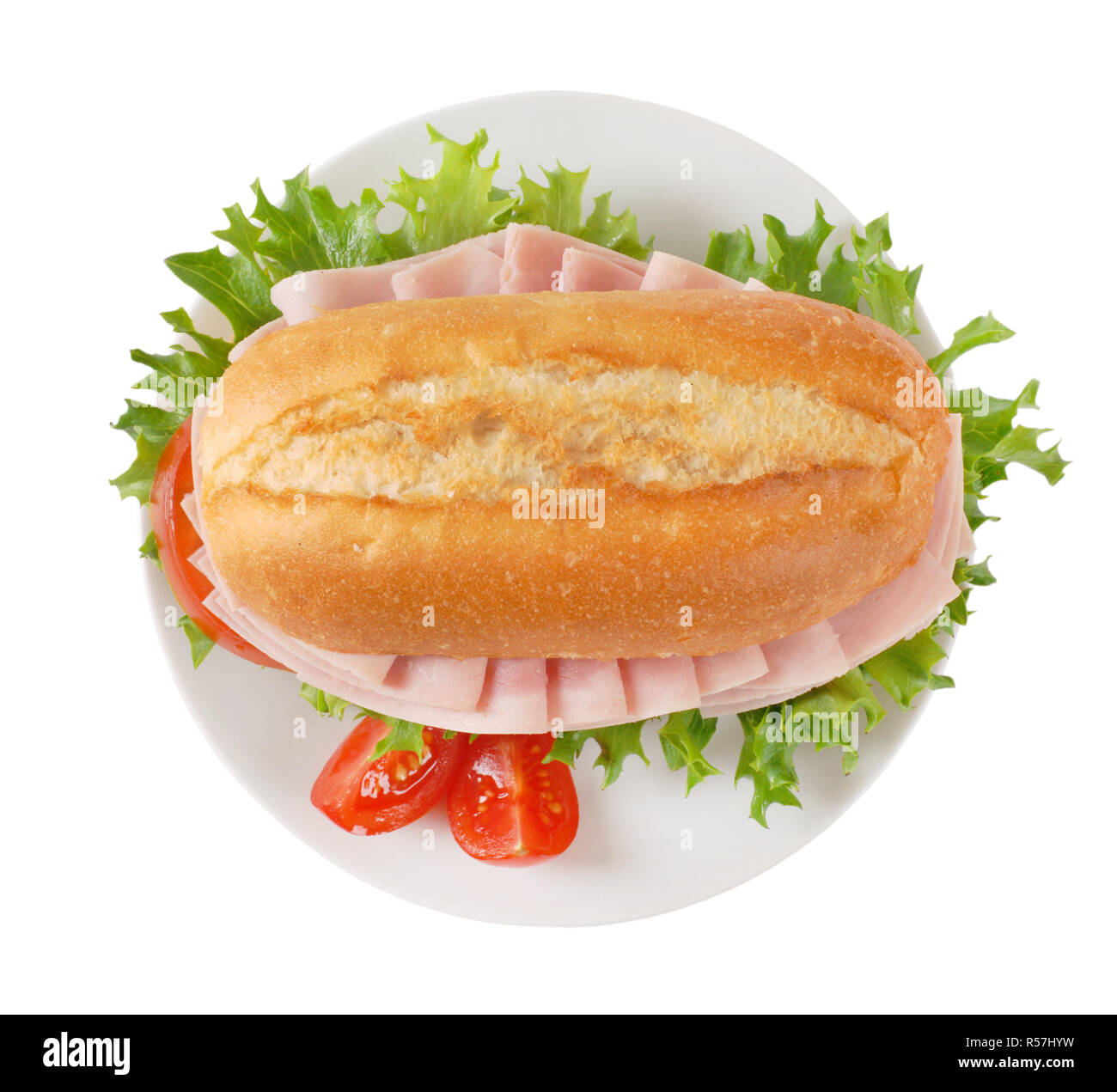 fresh sandwich with ham Stock Photo - Alamy