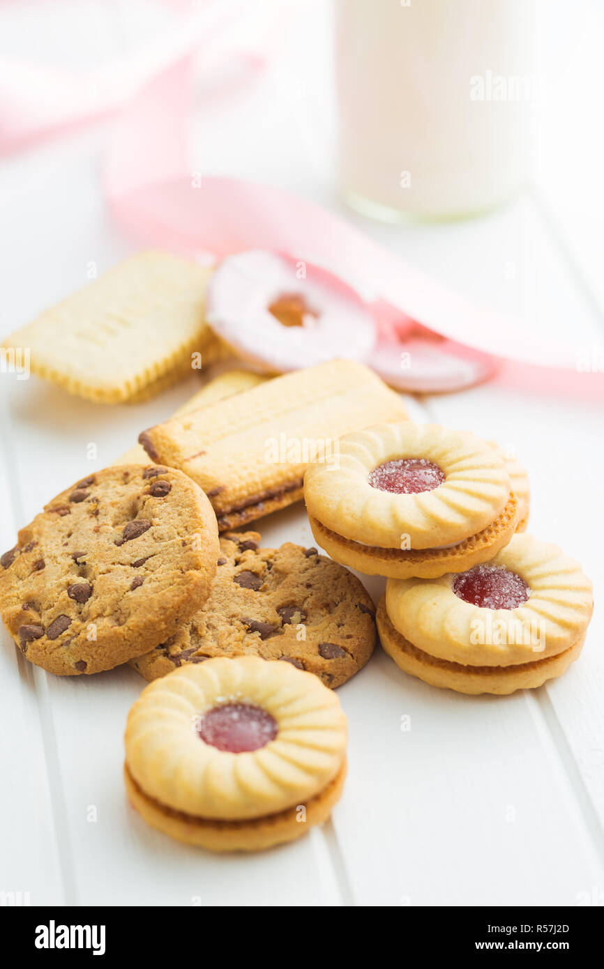 Various sweet biscuits Stock Photo - Alamy